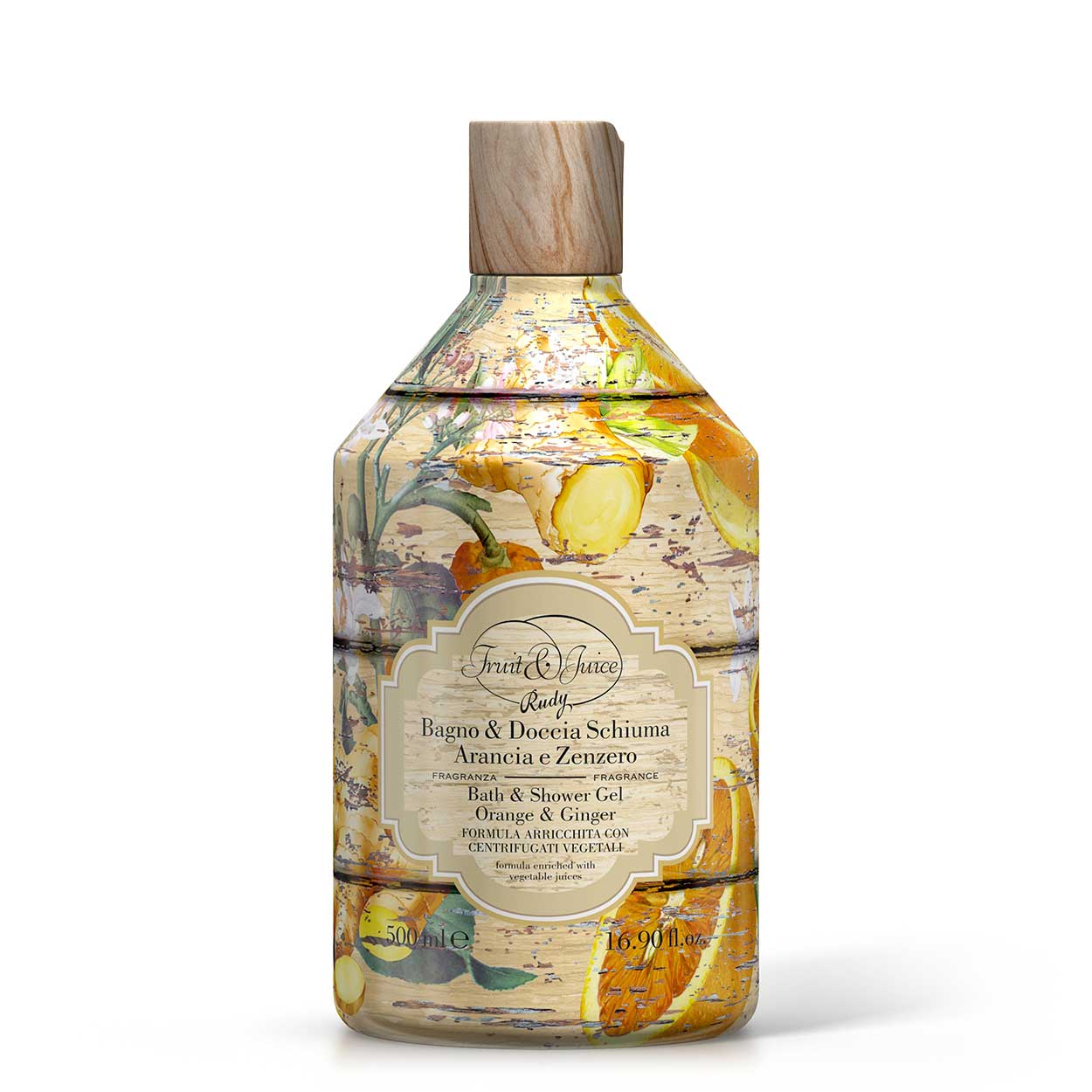 Bath and shower gel 500 mL - Orange & Ginger - Fruit&Juice – Rudy Profumi
